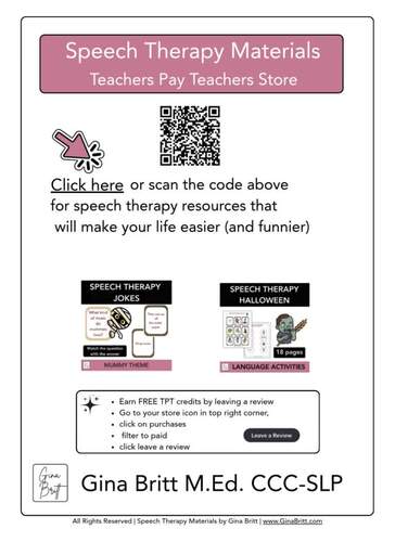 Improve Working Memory Skills | Speech Therapy Resources | TPT