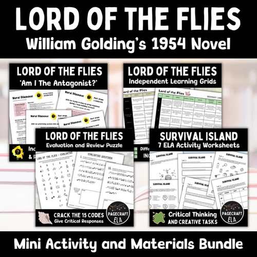 William Golding's Lord of the Flies BUNDLE of Study Materials by ...