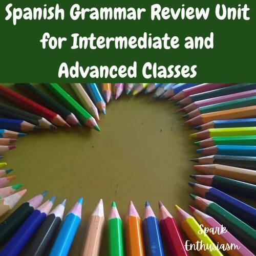 Spanish Grammar Review Unit for Intermediate and Advanced Classes Editable