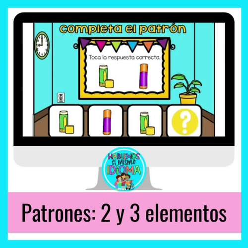 Patrones | secuencias | Math patterns boom cards in SPANISH | TpT