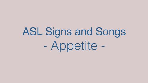 ASL: Appetite - Hungry, thirsty, drink... | TPT