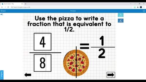 Comparing Fractions and Equivalent Fractions Boom Cards | TPT