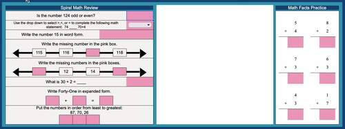 SCENES Spiral Math Review for 1st or 2nd grade - Digital Pixels ...