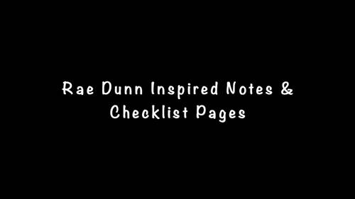Rae Dunn Inspired Notes & Checklist Pages by The Self-Sufficient Classroom