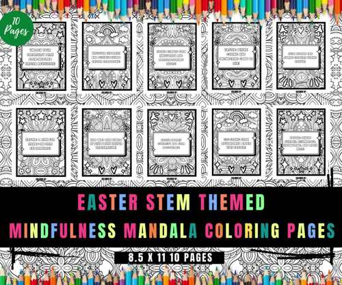Easter STEM Activities, STEM Themed Coloring Pages, Decorations Saying ...