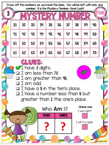 Google Slides Mystery Numbers | Number Sense Practice by Carrie Lutz