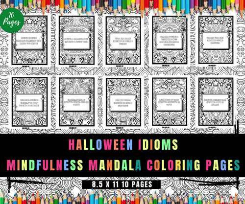 Halloween Idioms Door Decor Sayings Activities, Mindfulness Relaxing ...