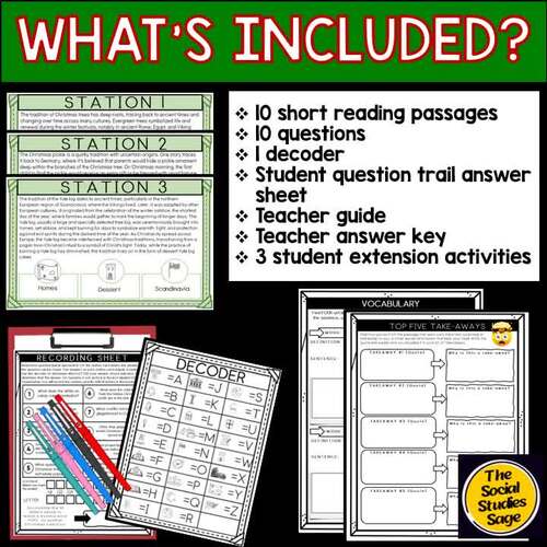 Christmas Holiday Traditions Scavenger Hunt - Reading Comprehension ...