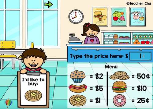 Life Skills: Buying Items from the Cafeteria US Money (BOOM Cards ...