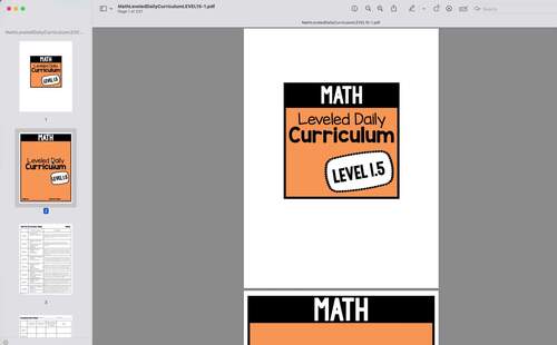 Math Leveled Daily Curriculum {LEVEL 1.5} by The Autism Helper | TPT