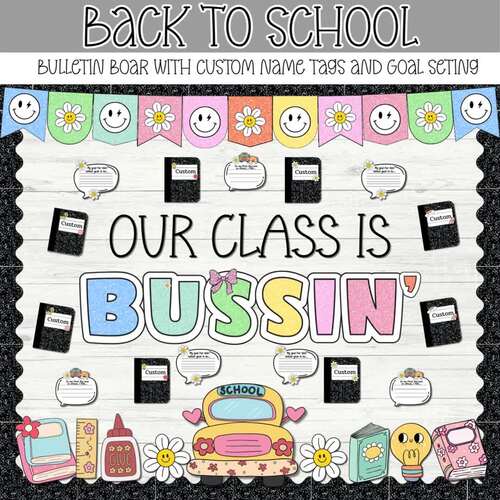 Back to School Bulletin Board | Pastel Composition Notebook Theme ...