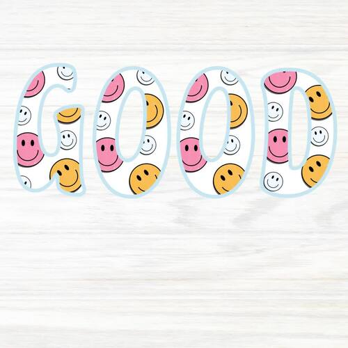 Retro Bulletin Board Letters Groovy Door Decor A-Z, Punctuation Numbers ...