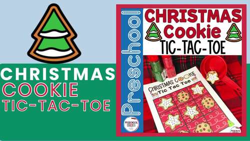 Christmas Activities for Preschoolers - CHRISTMAS COOKIE TIC-TAC-TOE