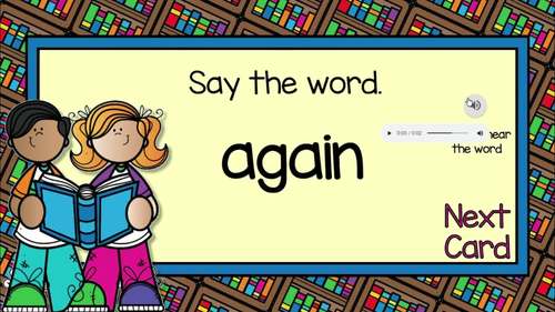 Giggly Games The Library First Grade Sight Words Digital Flashcard ...