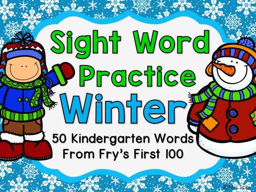 Sight Word Practice Video, Kindergarten, Winter by Teaching with Ms Toni