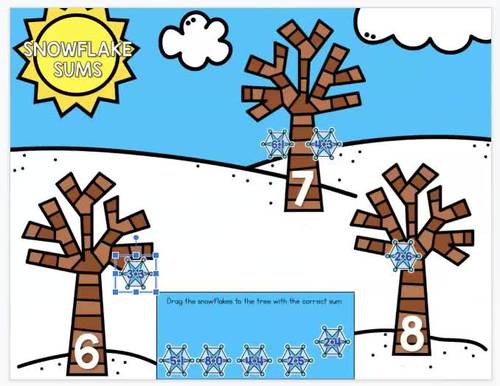 1st Grade Digital Math Centers | Winter Themed | Google Slides & Seesaw