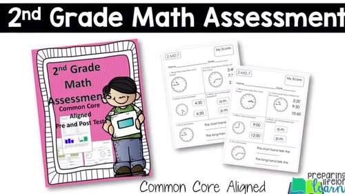 2nd Grade Math Assessments {Pre and Post Tests} | TPT