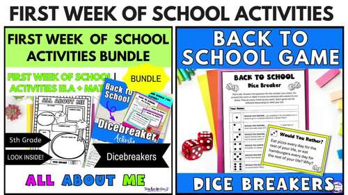 Back to School First Week Activities 5th Grade Icebreakers Would You Rather
