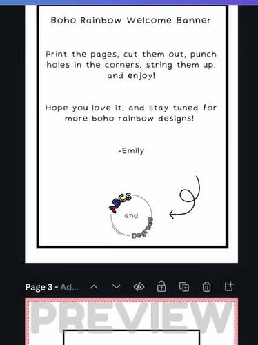 Boho Rainbow Welcome Banner by ABCs and Degrees | TPT