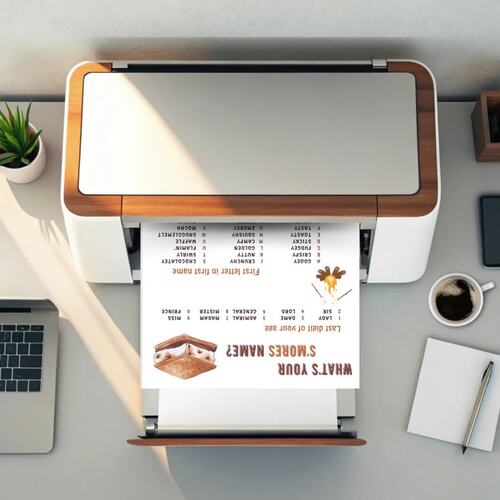 What’s Your S’mores Name Game Printable, Campfire Party Activity for ...