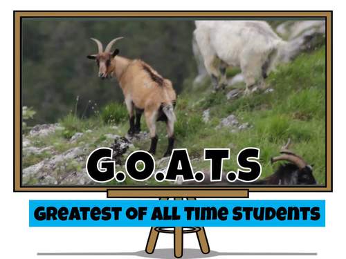 GOATS (GREATEST OF ALL TIME STUDENTS) Classroom Decor and Resources