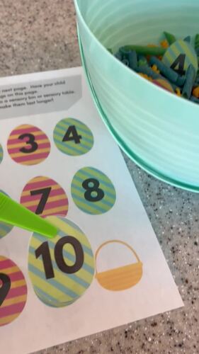 Easter Preschool Printable, Easter Activity Page, Spring Sensory Bin