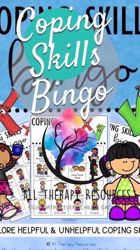 Helpful & Unhelpful Coping Skills Bingo - Counseling Activity Lesson