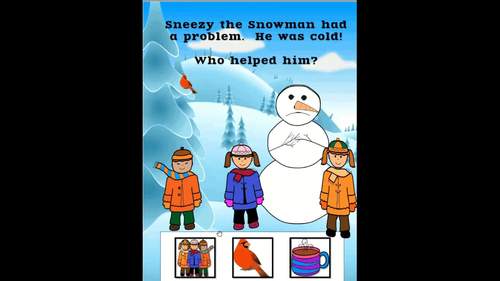 Sneezy Snowman Digital Companion + Sequencing + Game by Wonder of Words