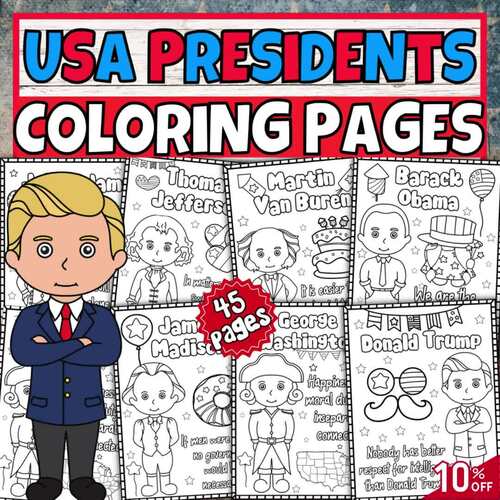 USA PRESIDENTS DAY Coloring Pages | President's Day Craft Activities ...