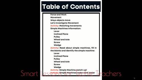 Ontario Science Grade 2 Interactive Activities: Simple Machines & Movement