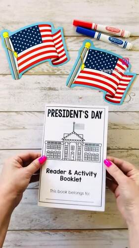 President's Day Reader and Activity Booklet - Print, Fold, & Go - No Prep