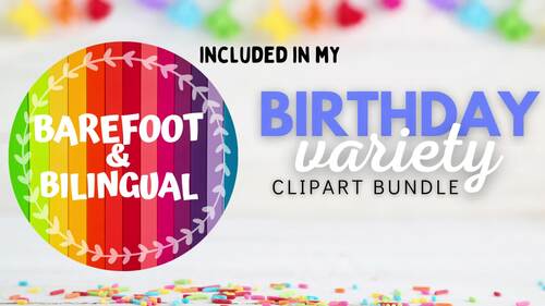 Birthday Clipart A to Z | Birthday Beginning Sounds Clipart | TPT