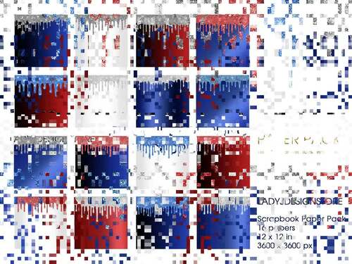 Red White and Blue Glitter Foil Dripping by ladyjdesignstore | TPT