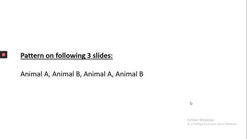 Animals patterns powerpoint for preschool : Zoo animals, big/small, colors