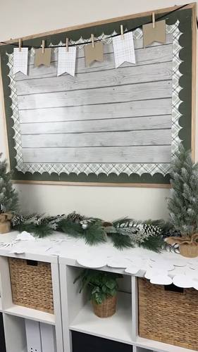 Winter Bulletin Board Kit | Neutral Holiday by Learning with Kiki