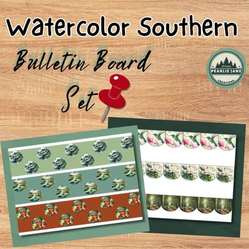 Southern United States Watercolor Bulletin Board Borders Classroom Decor
