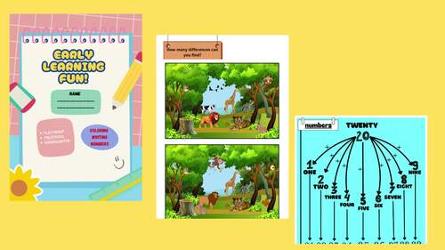 Printable Kids Activity Book | 148 Pages of Fun Learning, Coloring ...