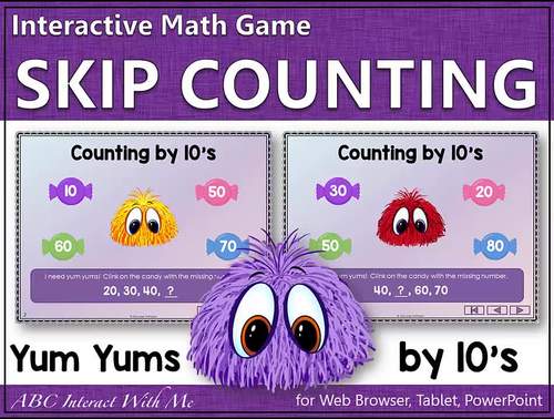 Skip Counting by 10 Interactive Math Game {Yum Yums} by ABC Interact ...