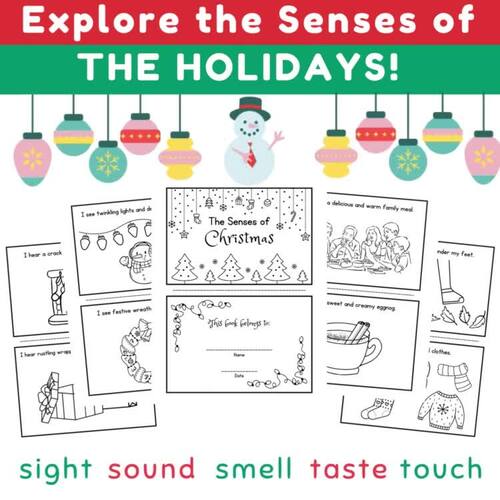 Senses of Christmas and the Holidays Emergent Reader Book by Your Panda Pal