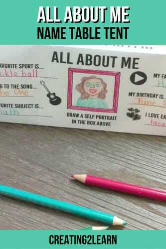 Back to School Table Tent Name Card | Elementary Desk Decor | First Day ...