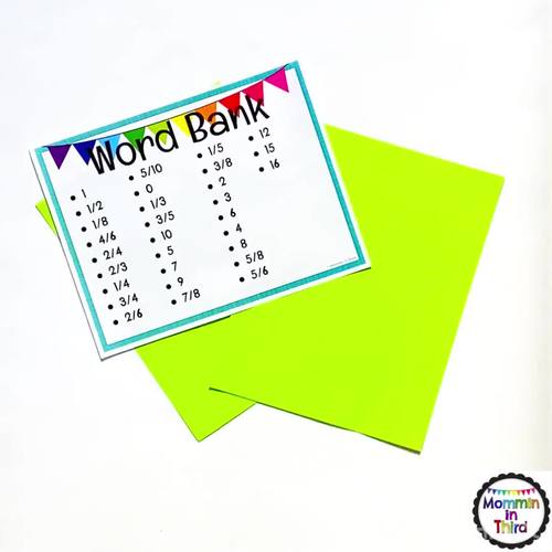 Fraction BINGO Activity - Math Games for End of Year Review Test Prep
