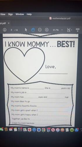 Mother's Day Questionnaire/Dad/Grandma/Grandpa/Aunt/Uncle by Amanda Chokr