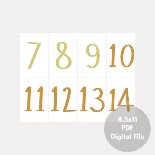 From 1 to 100 and More Booklet Number Flashcards Early Math Concepts