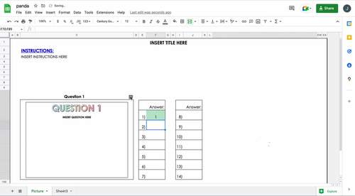 EDITABLE Pixel Art Task Cards Template Panda by Amusing Algebra | TPT