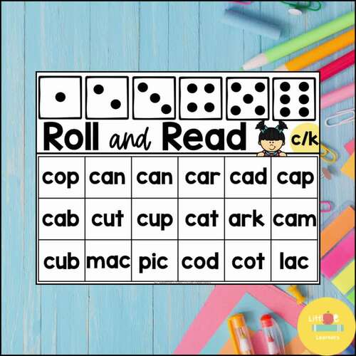 CVC Roll & Read Fluency Mats A–Z | Short Vowel Decoding Game Science of ...