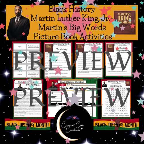 Black History Martin Luther King, Jr. - Martin's Big Words Picture Book ...