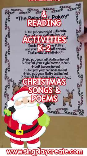 Christmas Songs, Poems and Fingerplays: Literacy, Writing, Reading ...
