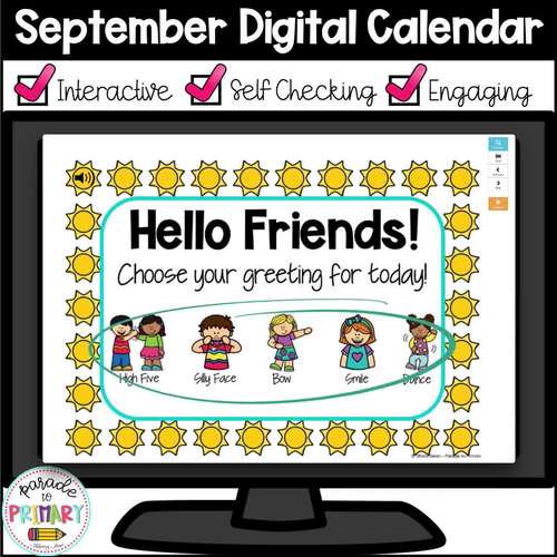 September Calendar & Questions - DIGITAL & PRINTABLE - Distance ...