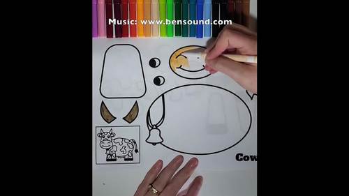 Cut and Paste a Cow Fine Motor Scissor Skills Paper Craft Activity Farm ...