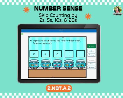Number Sense - Skip Counting by 2s, 5s, 10s, 20s - 2.NBT.A.2 | TPT